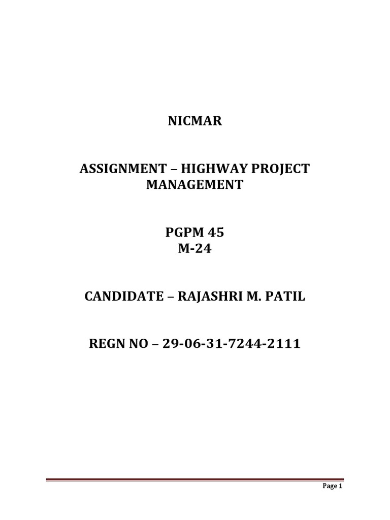 Highway Project Management | PDF | Concrete | Road Surface