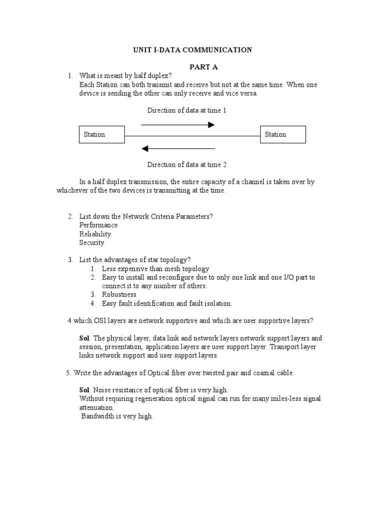 Unit 1 - 2 & 16 Marks | PDF | Network Topology | Modem Unit 1 - 2 & 16 Marks | PDF | Network Topology | Modem