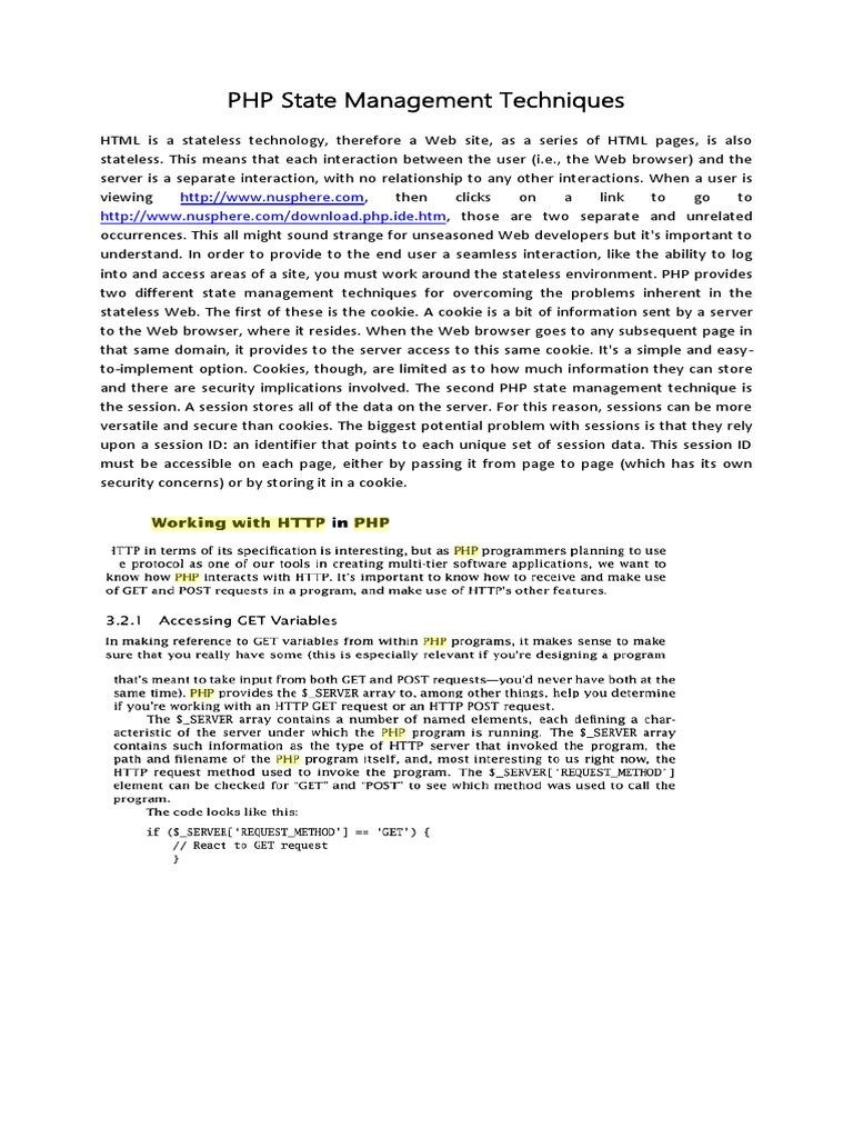 Php State Management Pdf