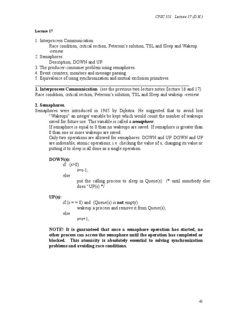 Lect 17 Pdf Concurrent Computing Concurrency Computer Science