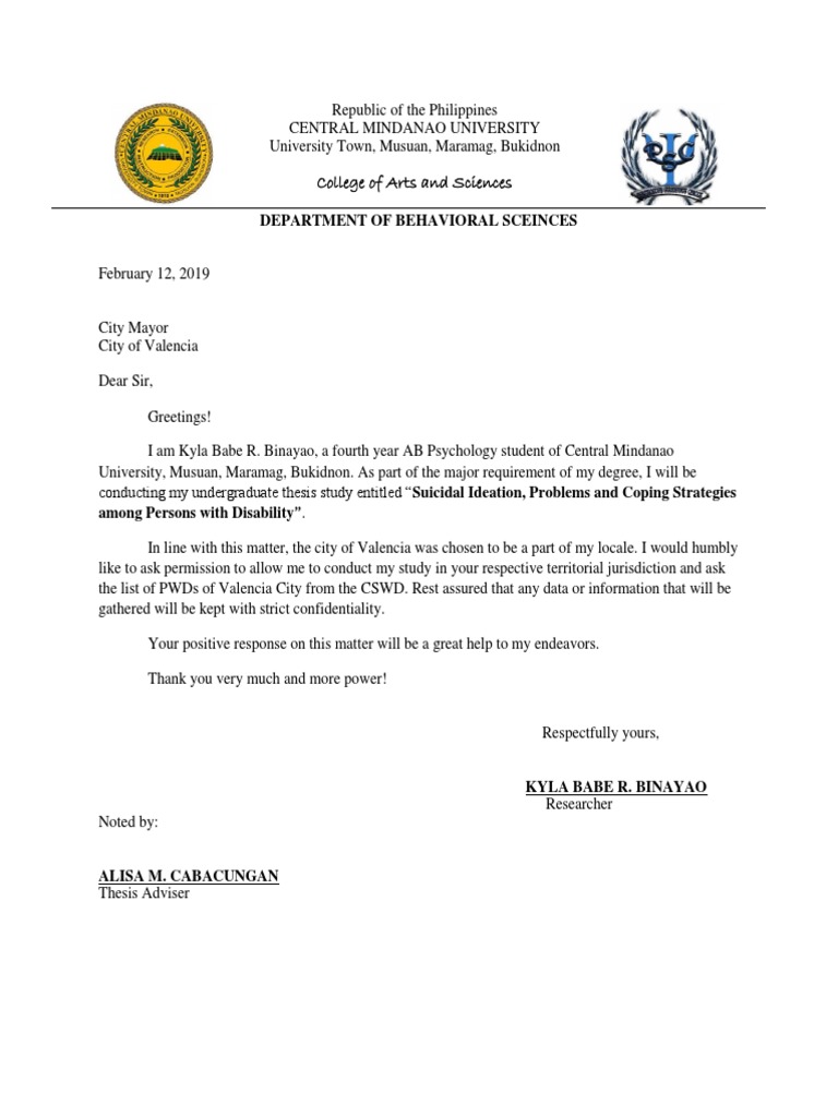 Comm Letter | PDF | Thesis | Behavioural Sciences