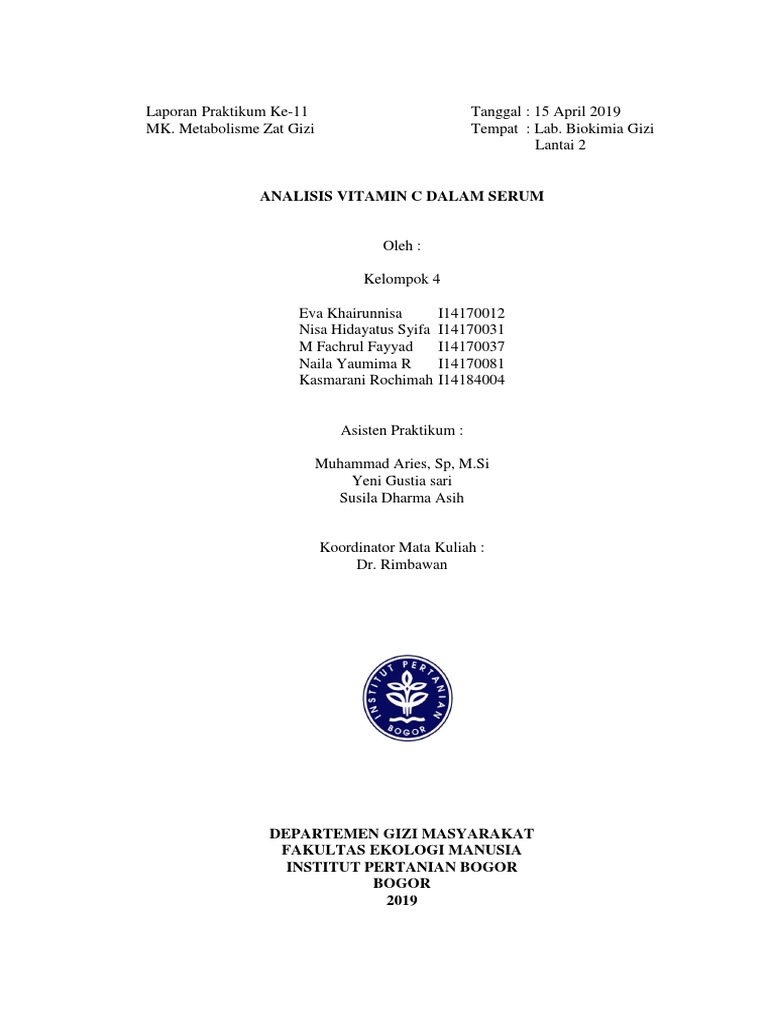 Metbol Analisis Vitamin C Serum | PDF