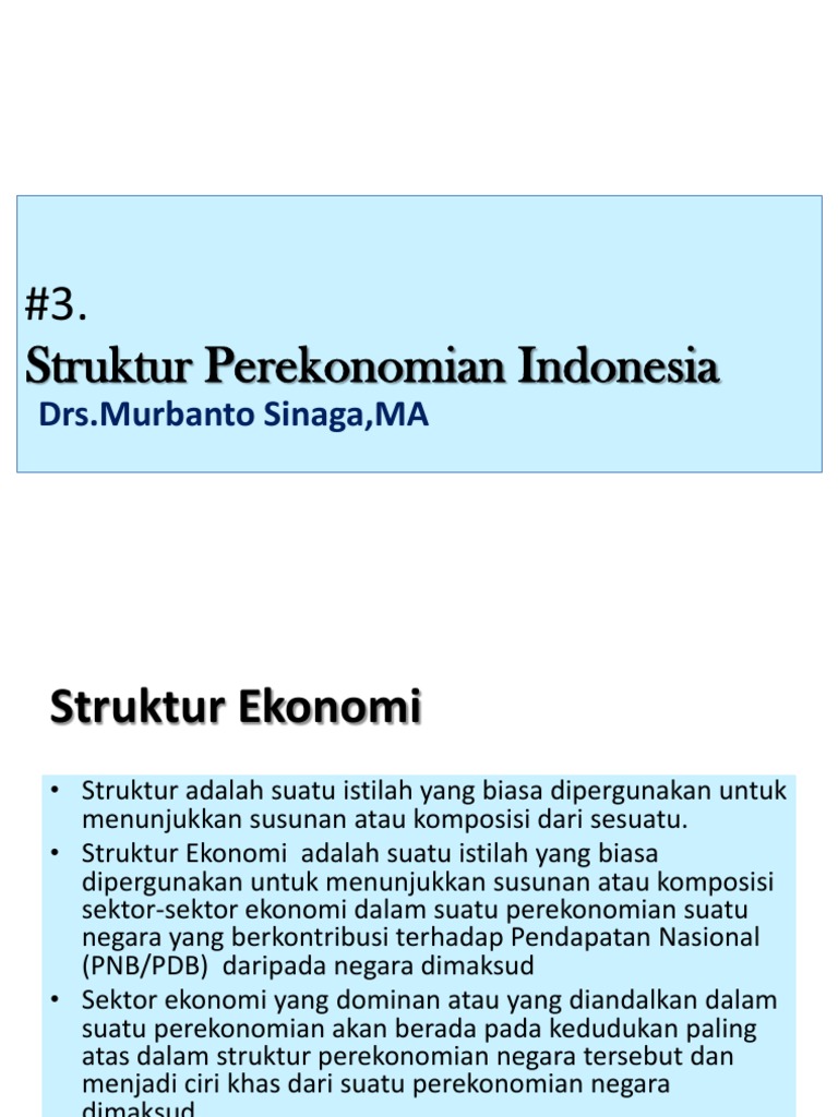 3.struktur Perekonomian Indonesia | PDF