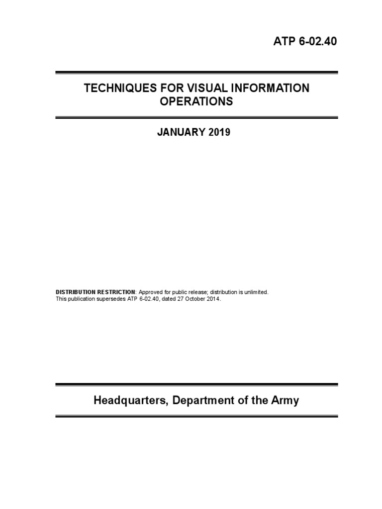 ATP 6-02.40 Techniques For Visual Information Operations: JANUARY 2019 ...