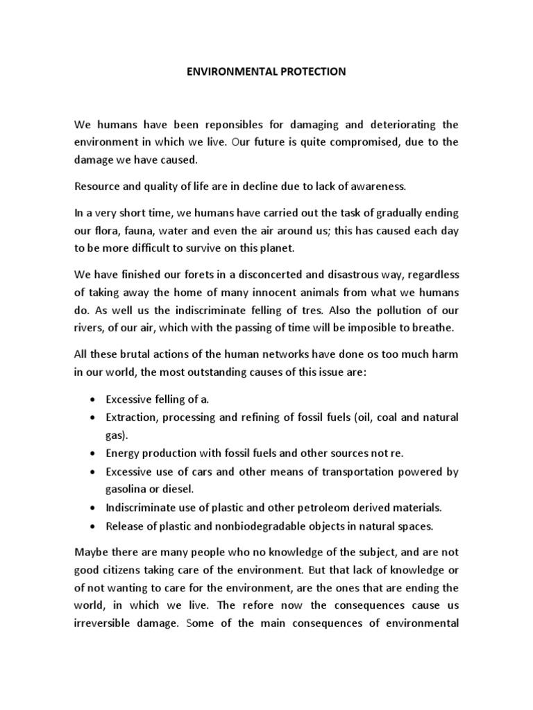Environmental Protection | PDF | Natural Environment | Pollution