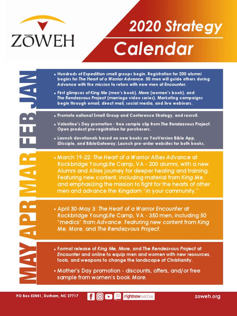 2020 Strategy Calendar | PDF