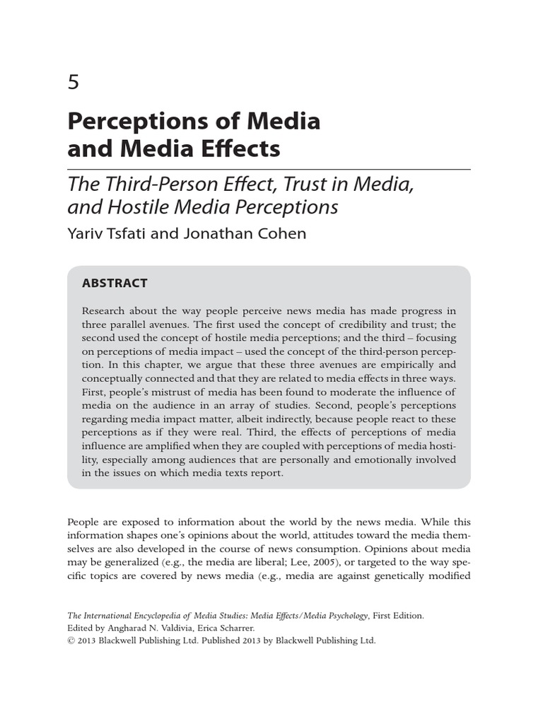 Perceptions of Media and Media Eff Ects | PDF | Media Bias | Mass Media