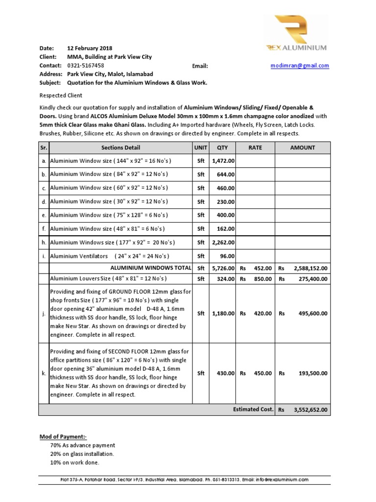 Quotation Format | PDF | Car | Vehicles