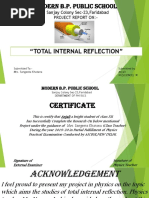 Total Internal Reflection Project Class 12 | PDF | Refraction ...