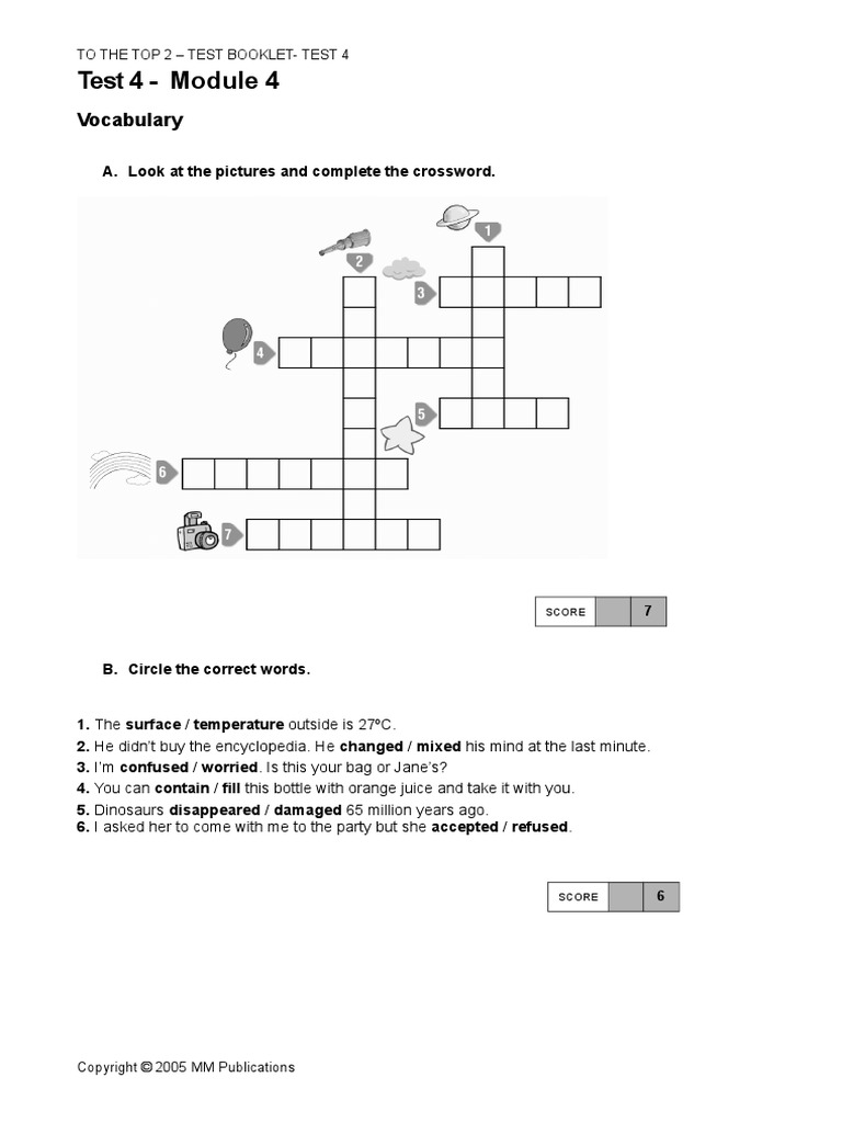 Test 4 - Module 4: Vocabulary | PDF