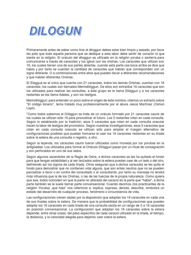 Dilo Gun | PDF | Religión étnica | Santeria