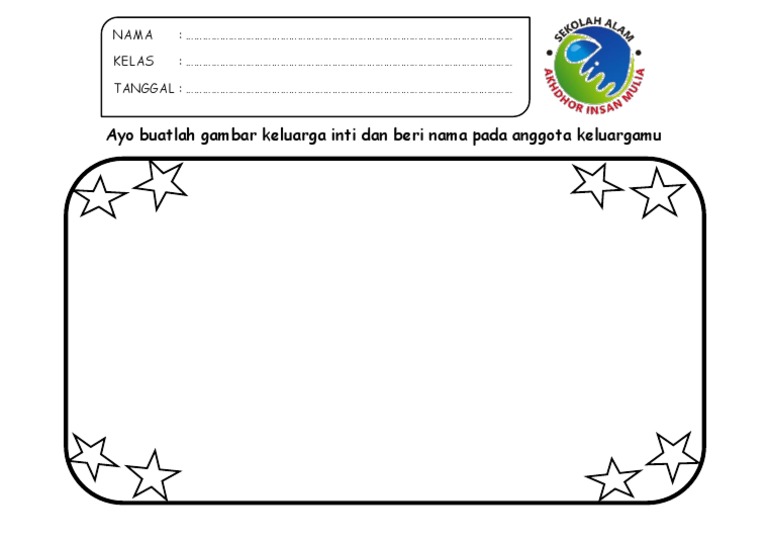 Worksheet Menggambar Anggota Keluarga 14 Okt 2019 | PDF