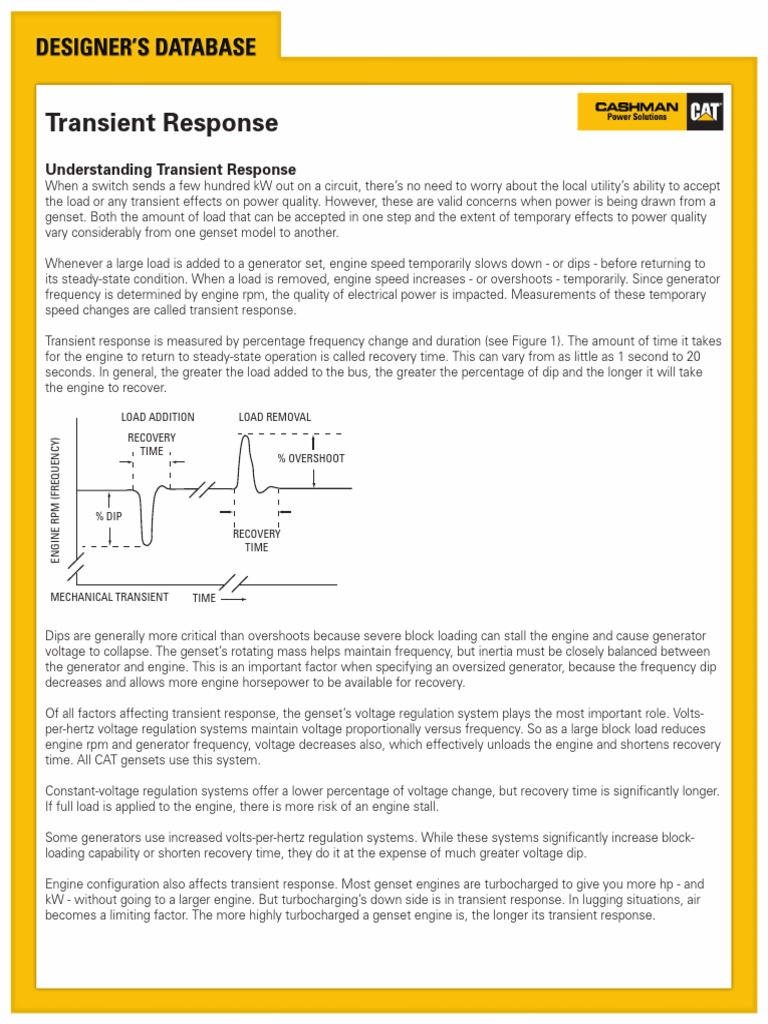 Understanding Transient Response | PDF | Electric Generator | Engines