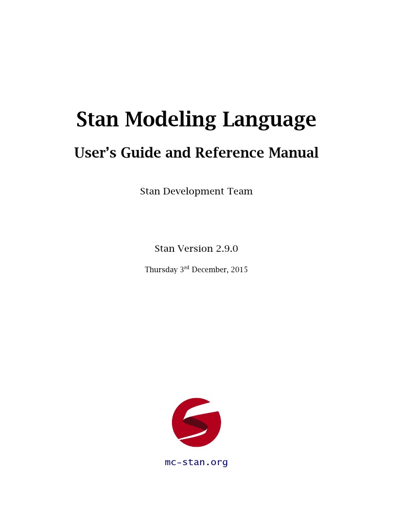 Stan-Reference-2 9 0 PDF | PDF | Statistical Inference | Programming ...