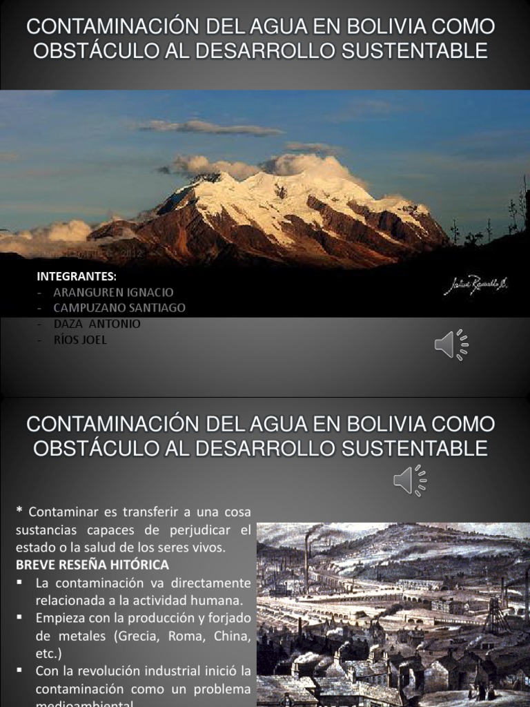 Contaminacion Del Agua en Bolivia Como Obstaculo Al Desarrollo ...
