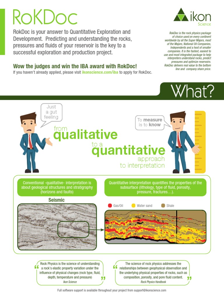 IBA2016 Software Ikon RokDoc Flyer | PDF | Oil Well | Petroleum Reservoir