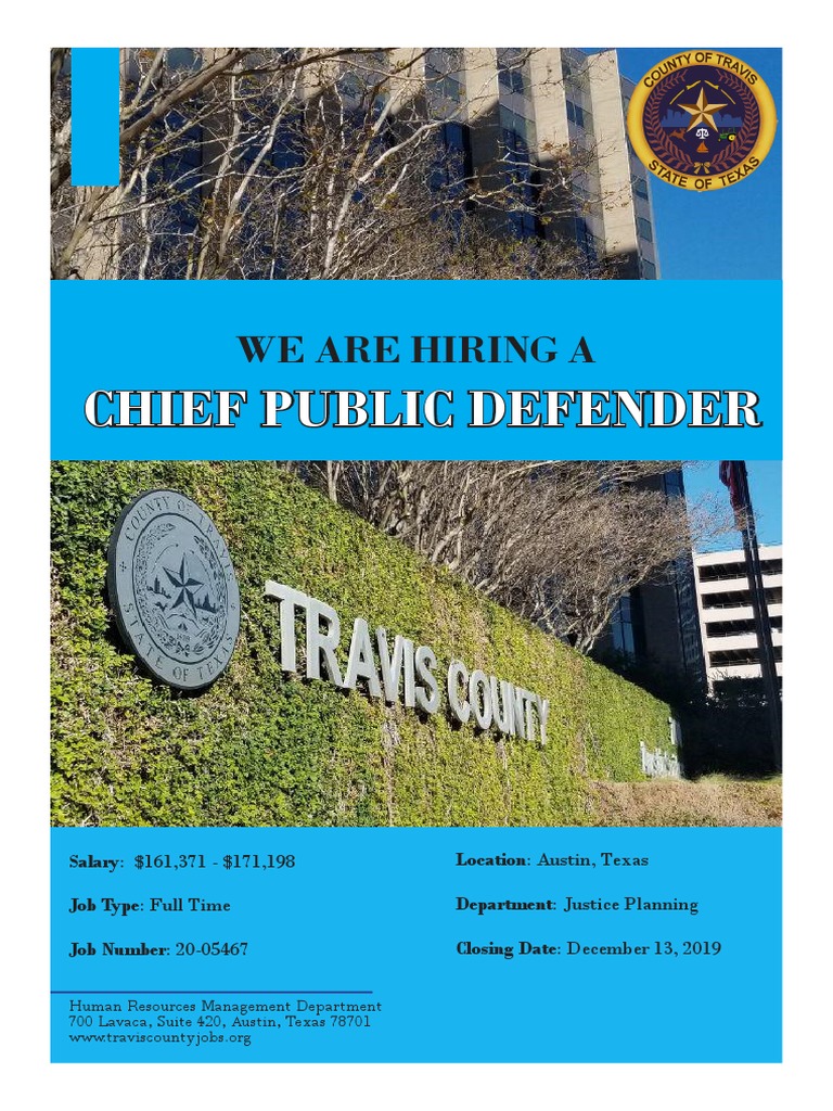 Chief Public Defender: We Are Hiring A | PDF | Public Defender | Lawyer