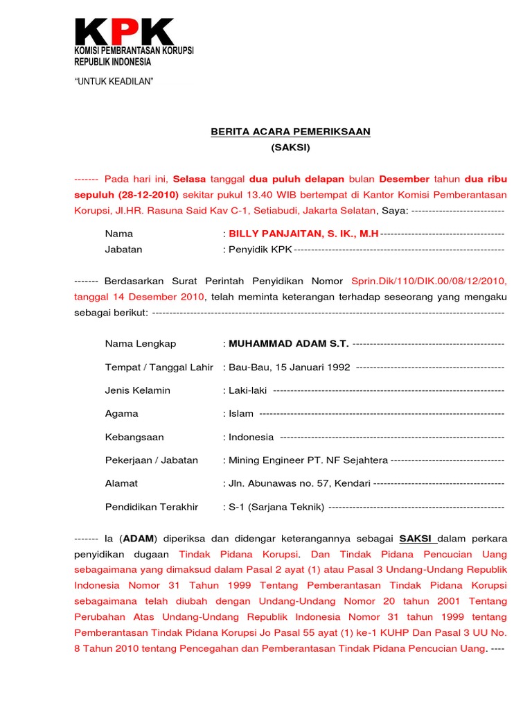 Contoh Bap Kepolisian | PDF