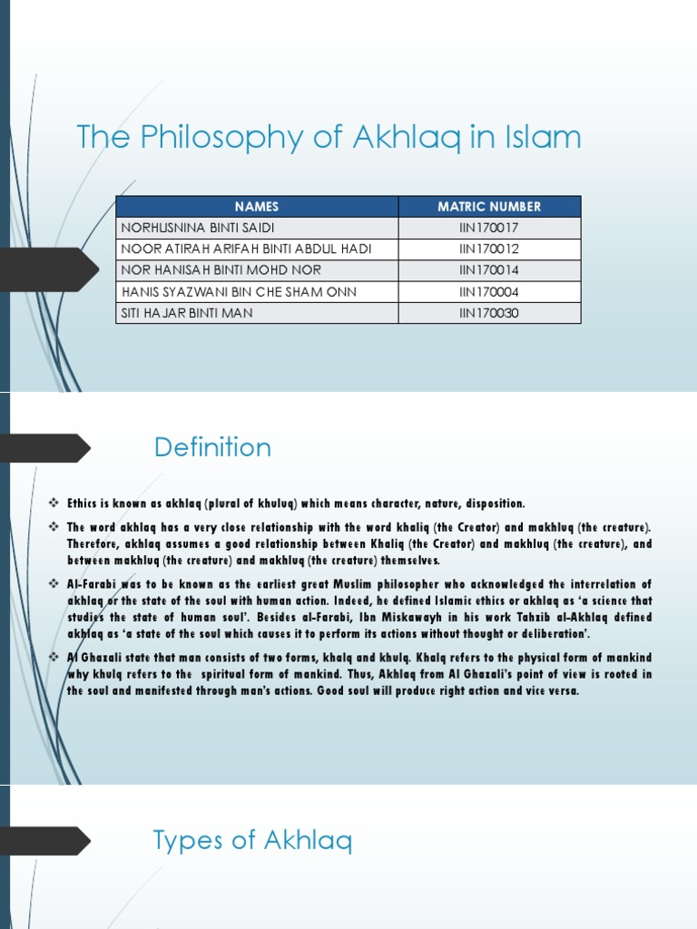 The Philosophy of Akhlaq in Islam | PDF | Religious Behaviour And ...