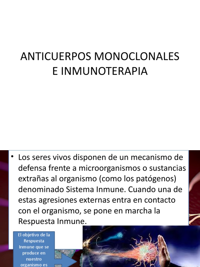 Anticuerpos Monoclonales e Inmunoterapia | PDF | Anticuerpo Monoclonal | Anticuerpo