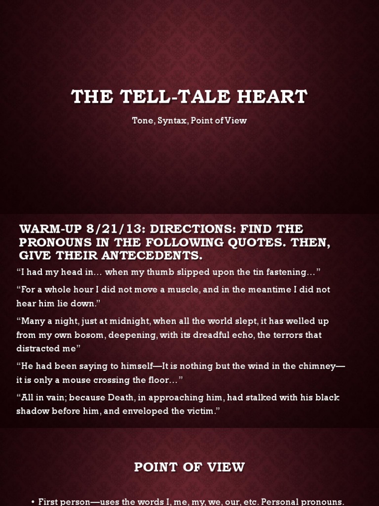 The Tell-Tale Heart | PDF | Narration | Word