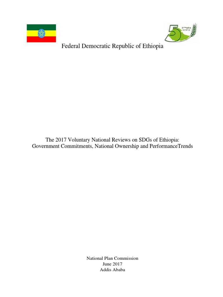 Ethiopia's 2017 SDG Progress Review | PDF | Millennium Development ...