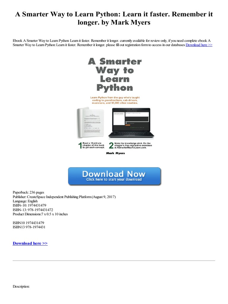 A Smarter Way To Learn Python Learn It Faster Remember It Longer 1 Pdf J Query Java Script