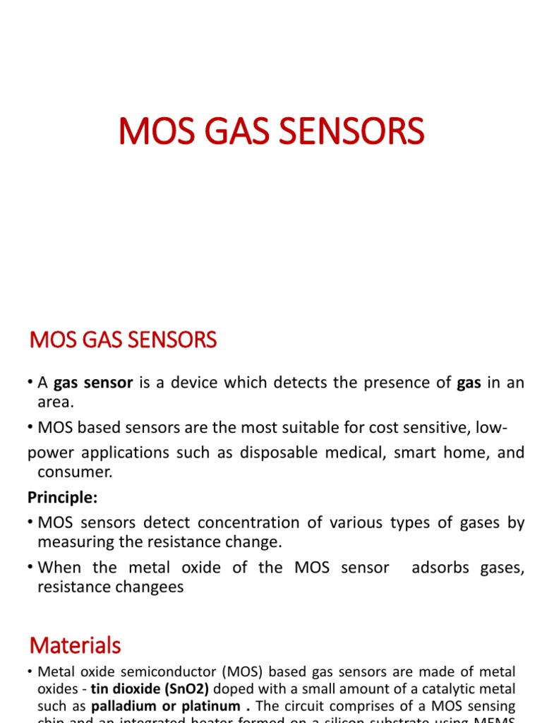 Mos Sensor | PDF | Mosfet | Laser