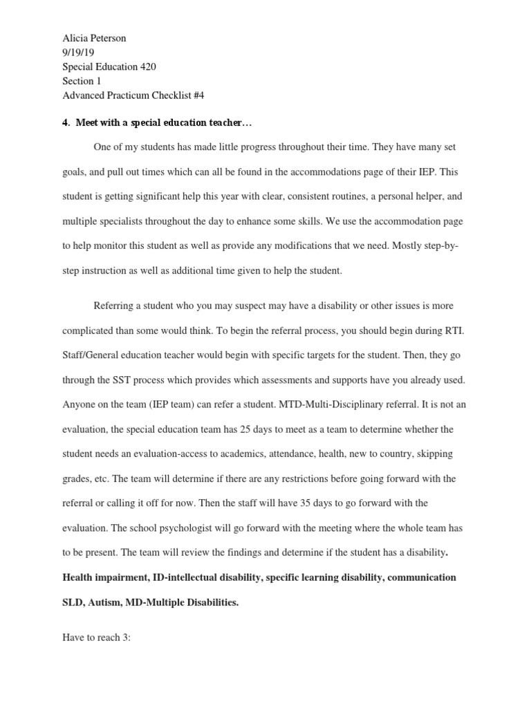 Special Education Referral Process Guide | PDF