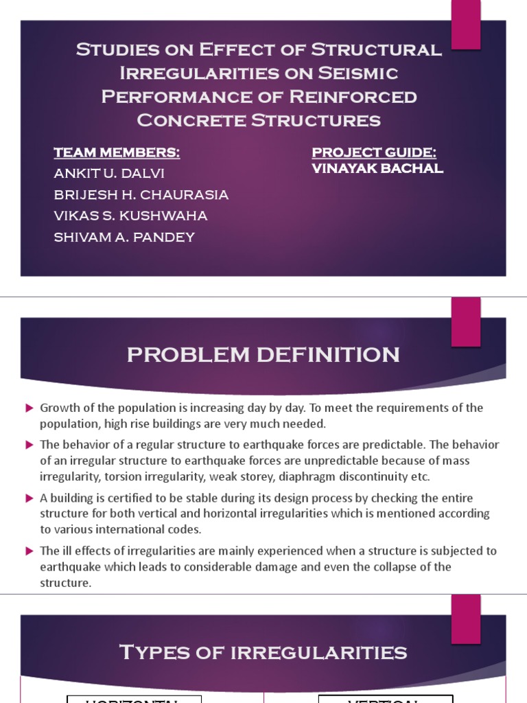 Analysis of Structural Response Due to Plan Irregularities in ...