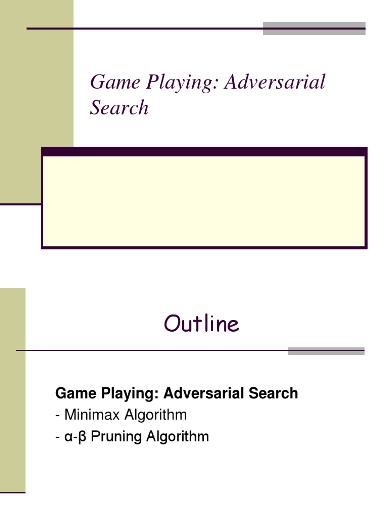 Game Playing: Adversarial Search | PDF | Discrete Mathematics ...