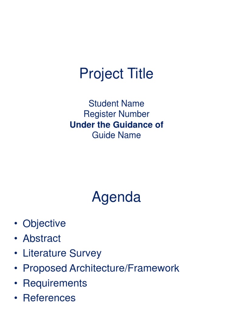Project Title: Student Name Register Number Guide Name | PDF