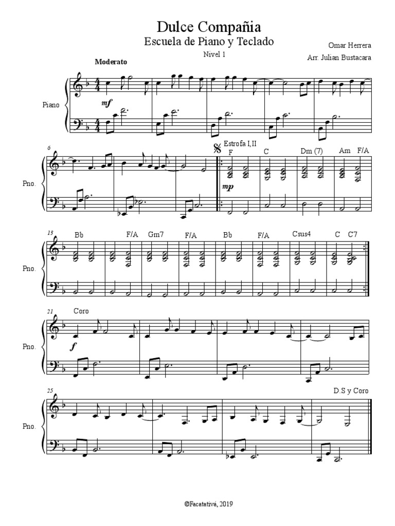Dulce Compañia - Piano PDF | PDF