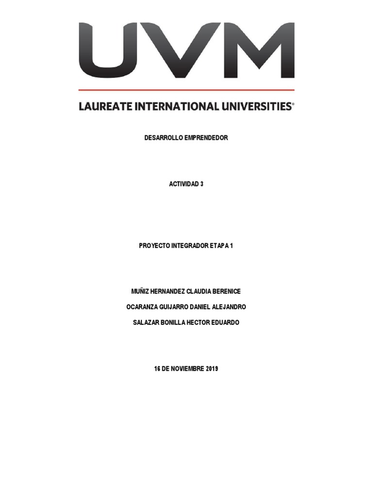 A3 Proyecto Integrador | PDF