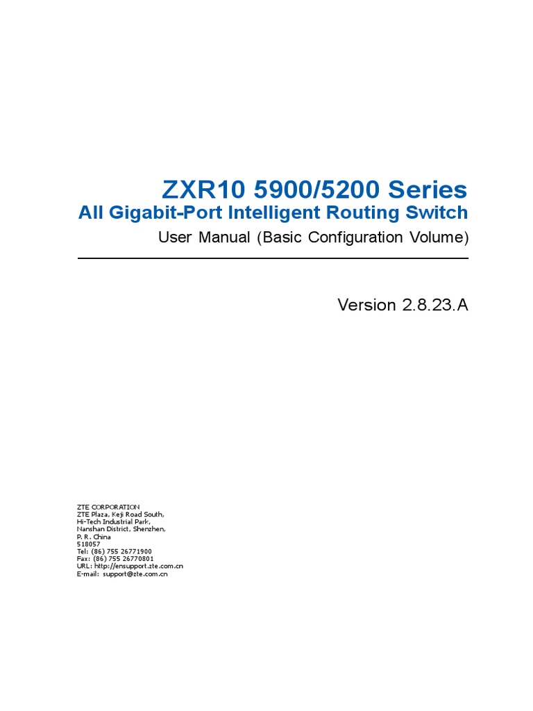 Zxr10 5960 Switch | PDF | Secure Shell | File Transfer Protocol