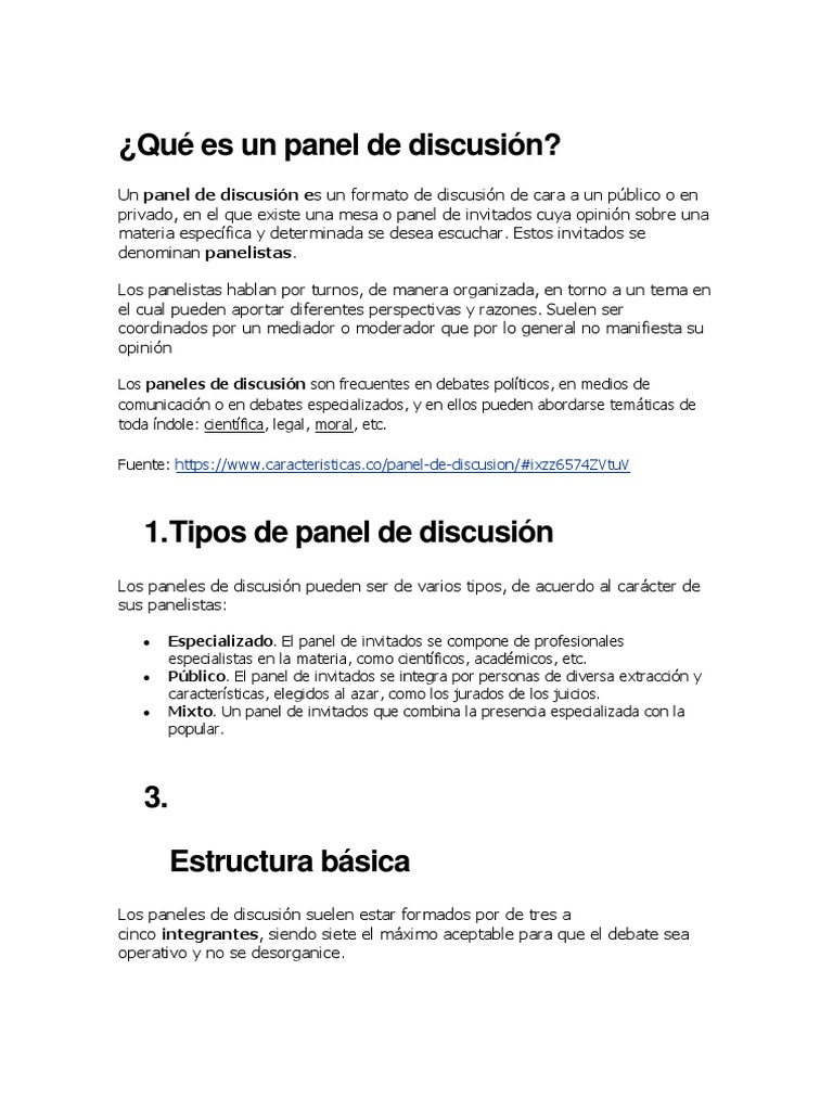 Guía de Paneles de Discusión | PDF | Cognición | Sicología