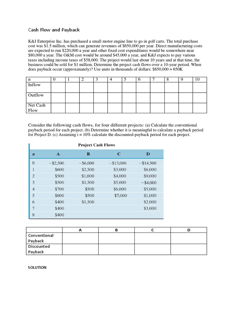 2.3 Payback | PDF | Financial Economics | Payments