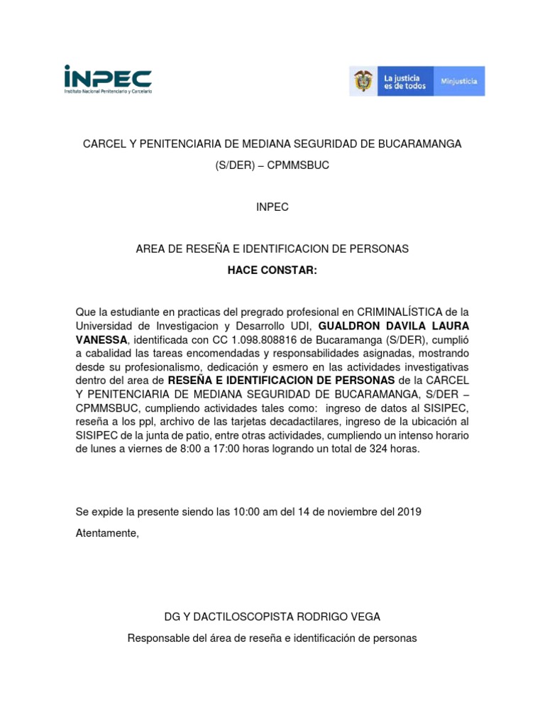 Carta Inpec | PDF