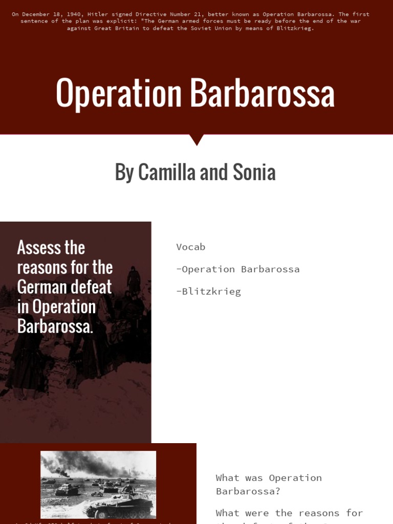 Barbarossa Operation | PDF | Operation Barbarossa | Wehrmacht