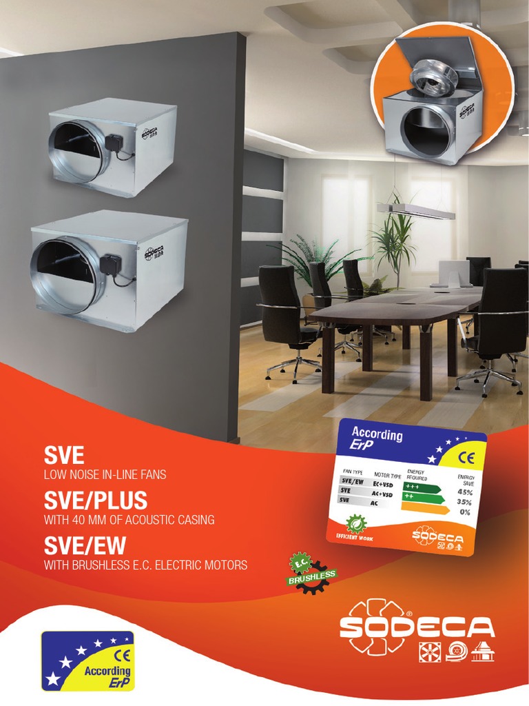SVE Sve/Plus Sve/Ew: Low Noise In-Line Fans | PDF | Duct (Flow ...