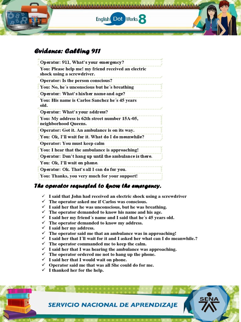 Evidence Calling 911 | PDF