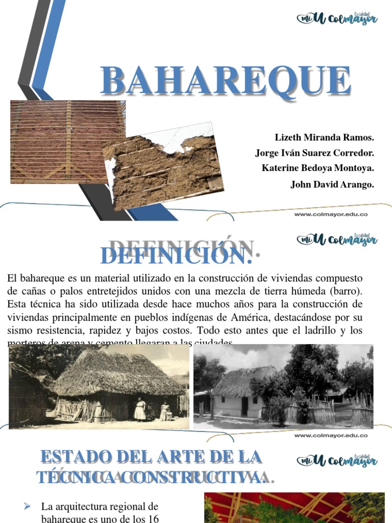 Bahareque | PDF | Ingeniería de Edificación | Materiales de construcción