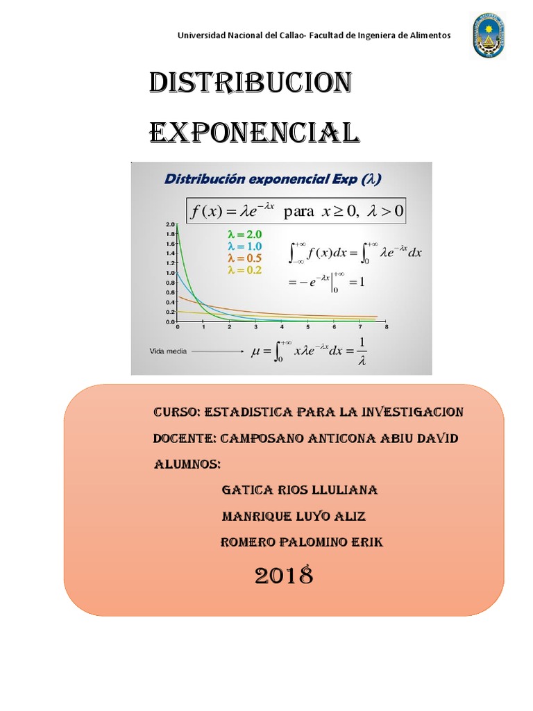 Probabilidad en Distribución Exponencial | PDF | Distribución de ...