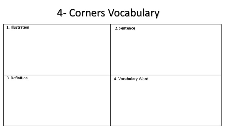 4 - Corners Vocabulary | PDF | Language Arts & Discipline | Foreign ...