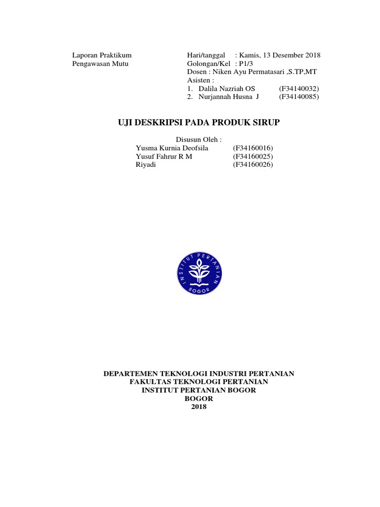 Laporan Uji Deskriptif | PDF