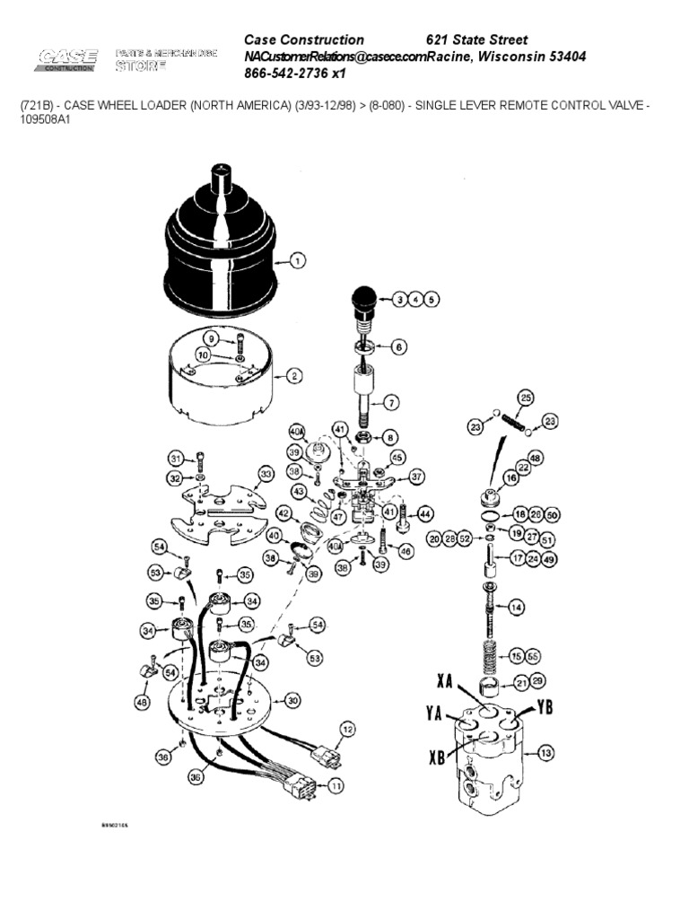 Case 721b Single Lever Remote Control Valve - 109508a1 | PDF | Screw ...