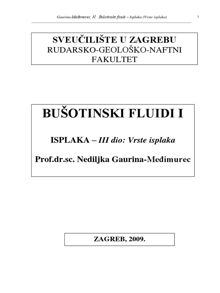 Interna Skripta VRSTE ISPLAKA | PDF