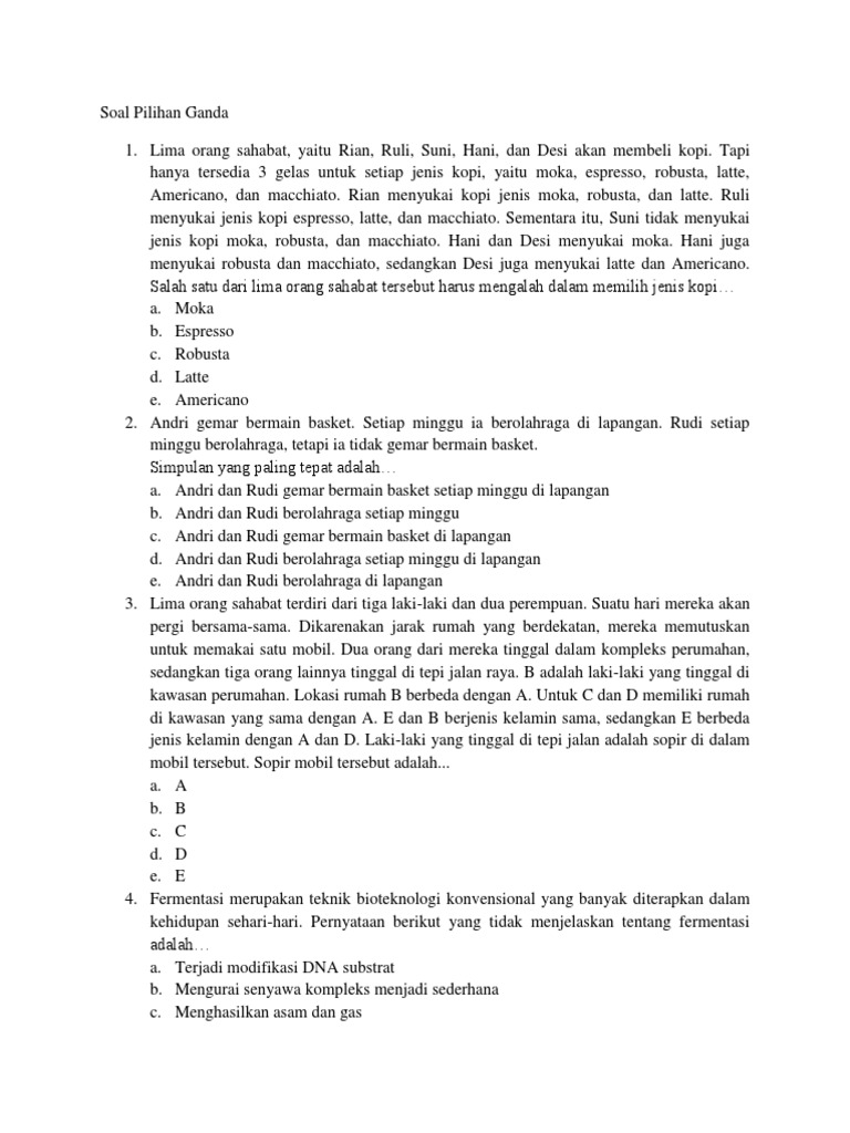 Soal Latihan Tpa Pdf