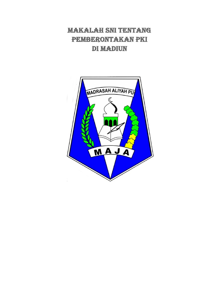 MAKALAH SNI TENTANG PKI Madiun | PDF