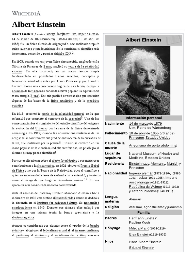 Albert Einstein | PDF | Albert Einstein | Relatividad general